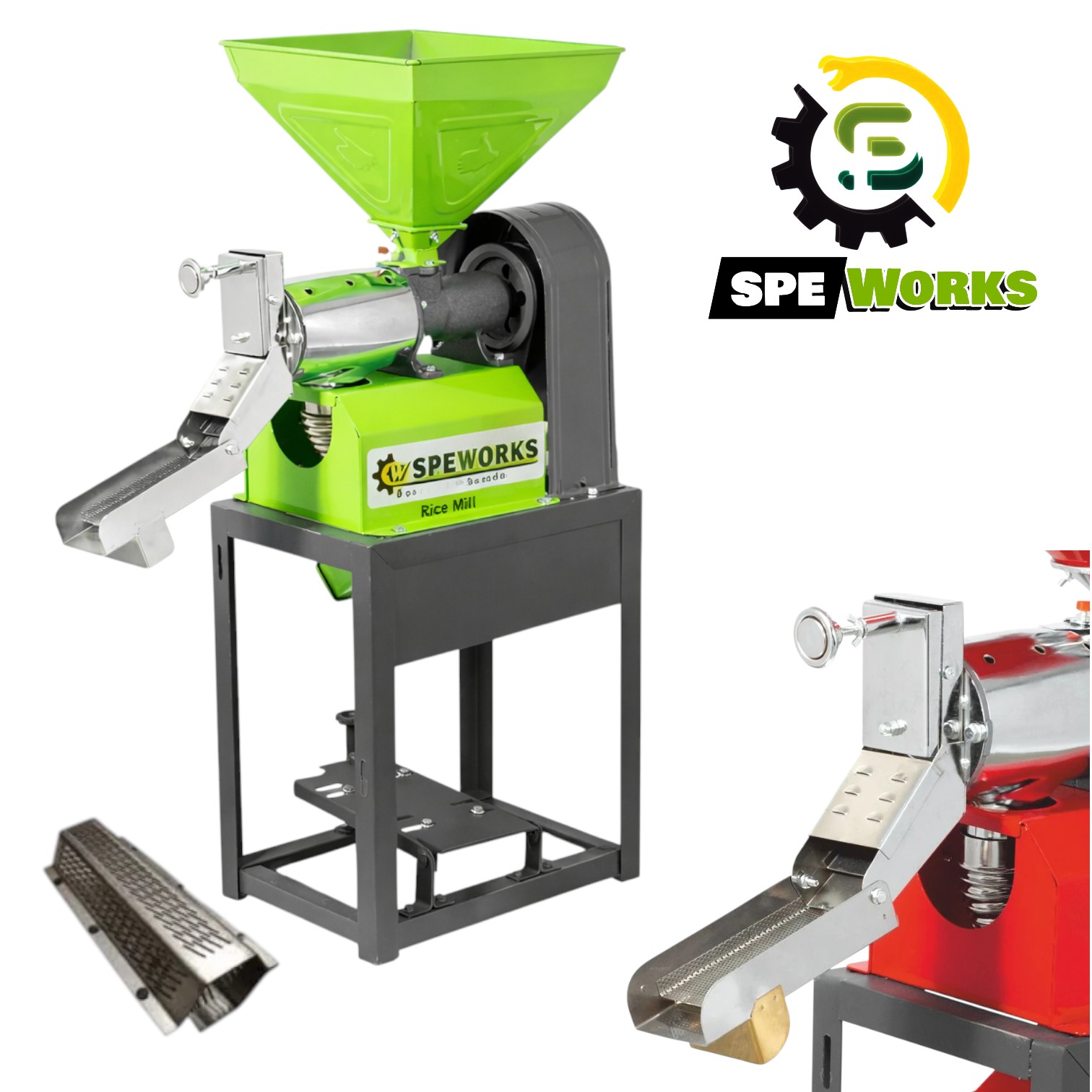Household Domestic Rice Mill Machine With 3HP Motor - SPEWORKS