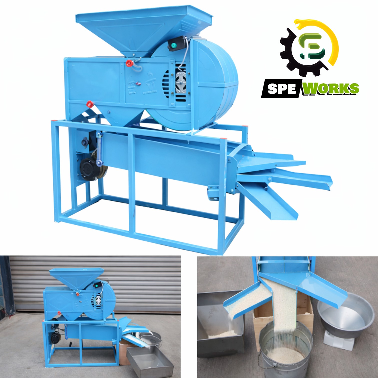 Double Motor Grain Winnower Grader and Cleaner Machine - S P ...